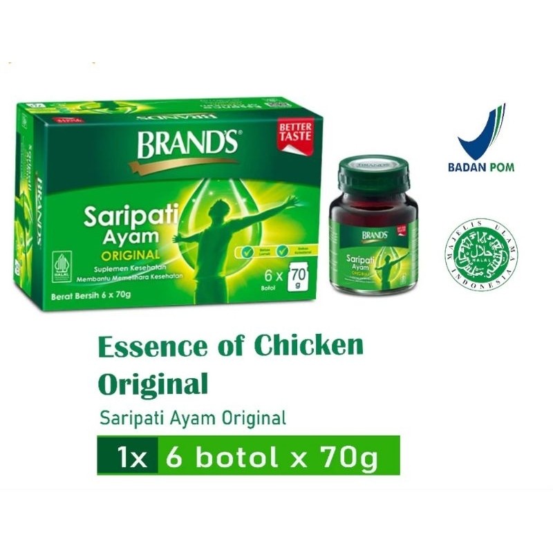Jual Brands sari pati ayam isi 6 botol Brand's ce Of Chicken untuk ...