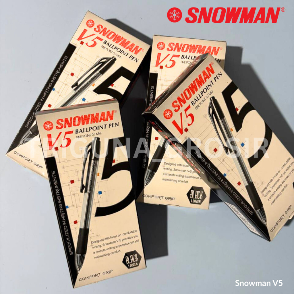 Jual Pulpen Snowman V5 0.7mm (12 pcs) | Shopee Indonesia