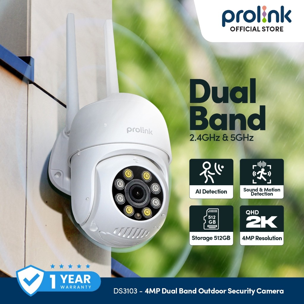 Jual Bottom top - Prolink 4MP Smart IP Cam CCTV Wifi Dual Band Outdoor ...