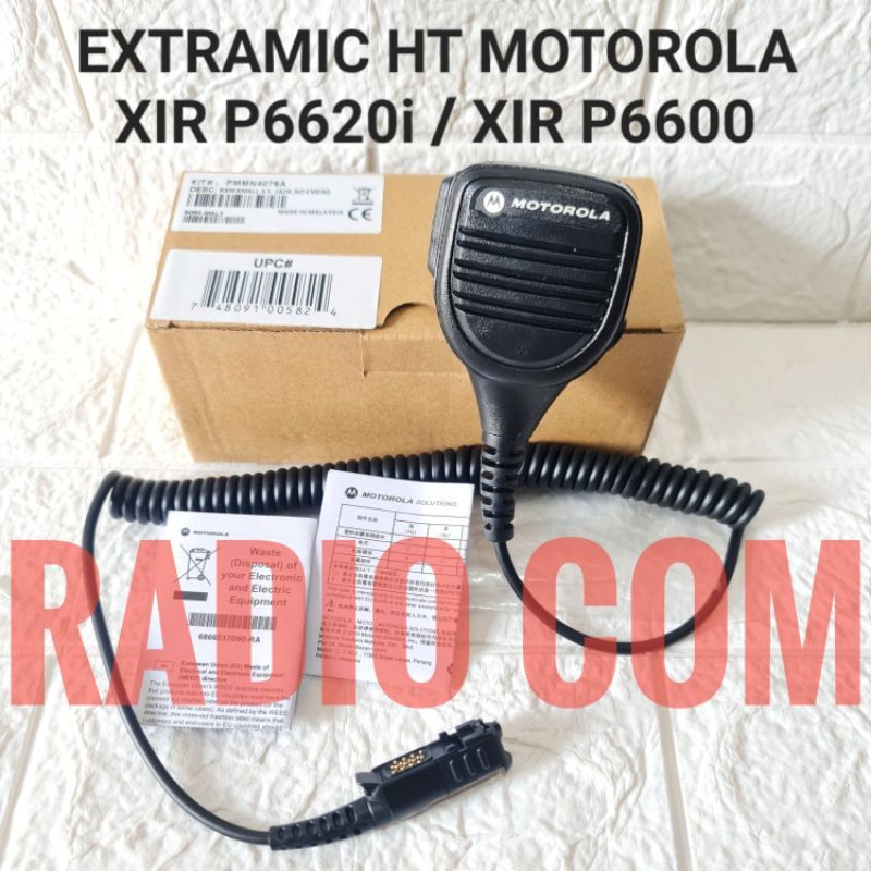 Jual EXTRAMIC HT MOTOROLA XIR P6620i P6620 XIR P6600 / PTT MIC HT XIR ...