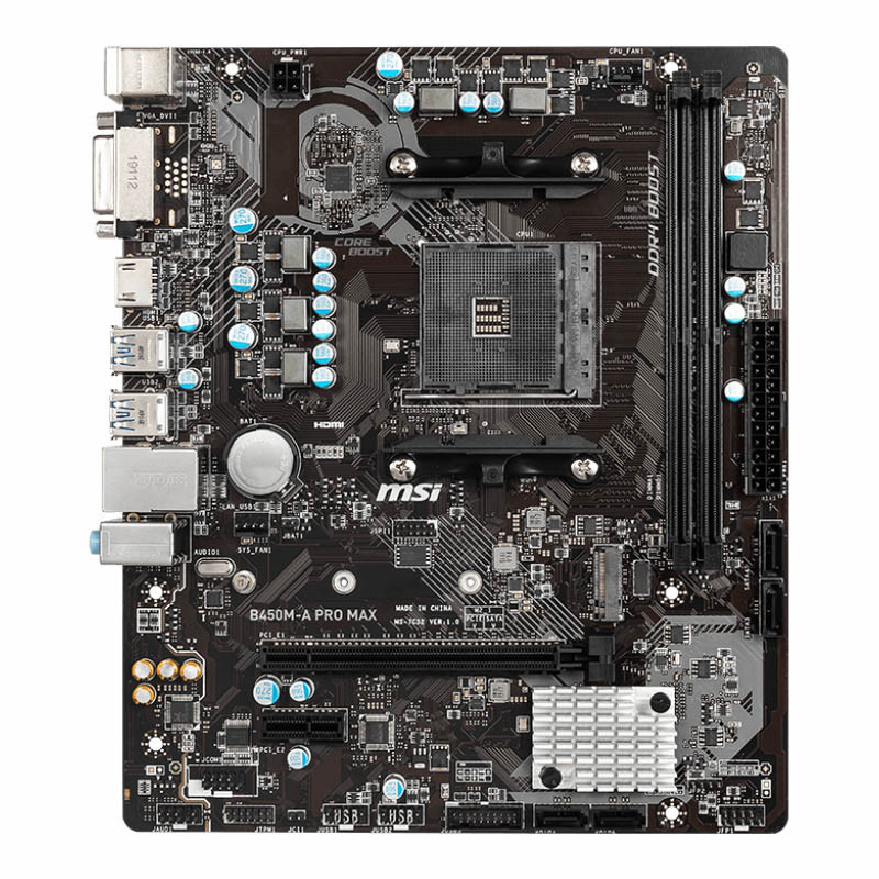 Jual Used MSI B450M-A PRO MAX AMD B450 Motherboard Support Ryzen 5 5600 ...