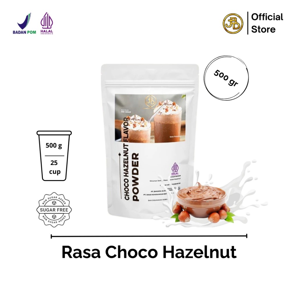 Jual JBD Premium Choco Hazelnut Powder Bubuk Minuman Rasa Choco ...