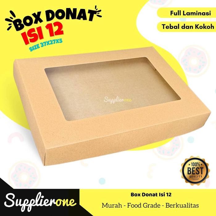 Jual Box Donat Isi 12 25Pcs / Box Donat / Dus Kue / Kemasan Donat / Dus ...