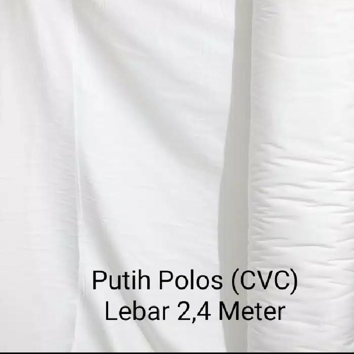 Jual PREMIUM Kain/Bahan Sprei Meteran Putih Polos (CVC ) | Shopee Indonesia