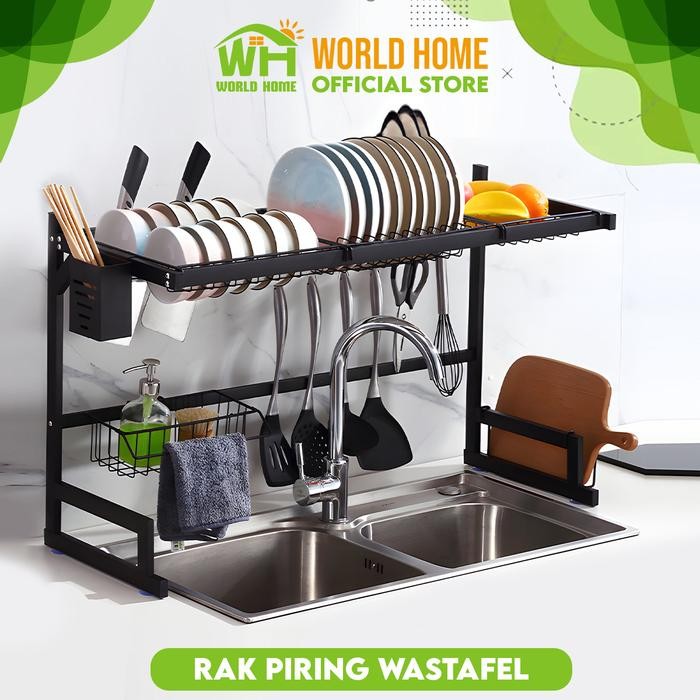Jual PREMIUM WORLDHOME - RAK PENIRIS PIRING WASTAFEL RAK DAPUR BAHAN ...