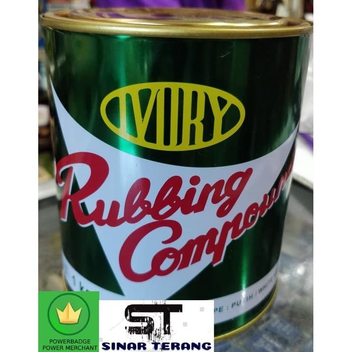 Jual RUBBING COMPOUND IVORY KOMPON MOBIL DAN MOTOR, DEMPUL 1KG | Shopee ...