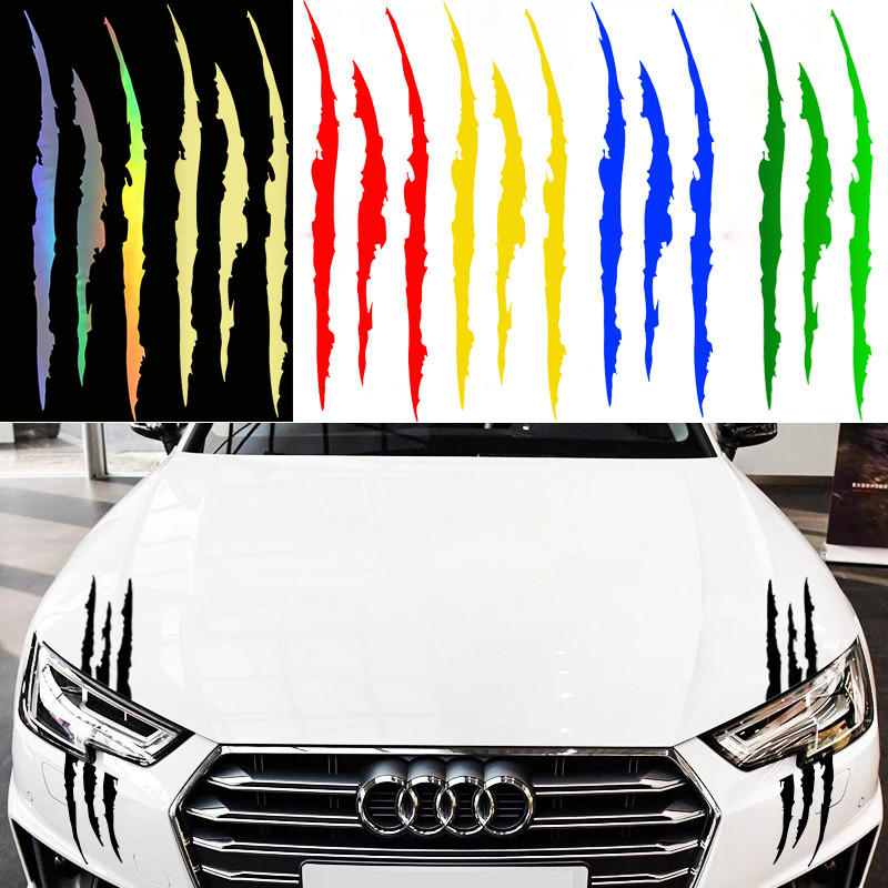 Jual IMPORT Car stickers Reflective Monster Claw Scratch Stripe Marks ...