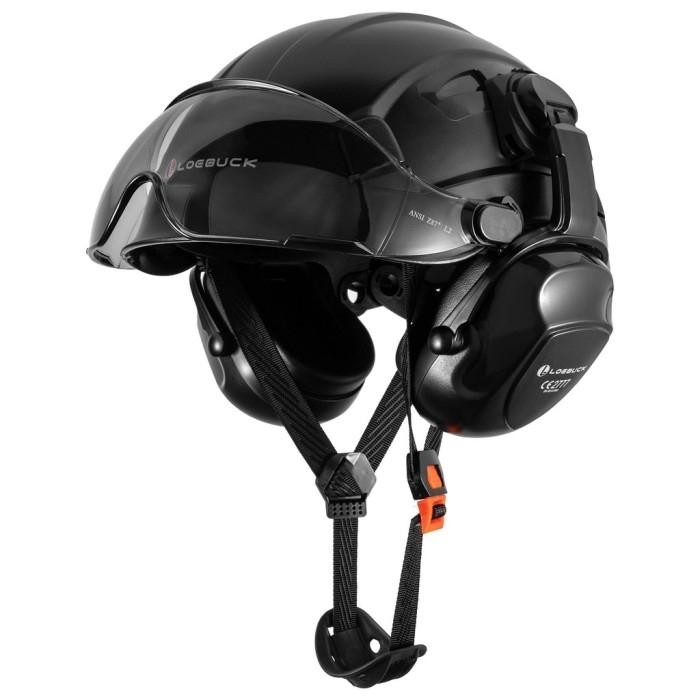Jual Helm Helmet Safety Loebuck With Goggles And Earmuff Ear Muff Ear ...