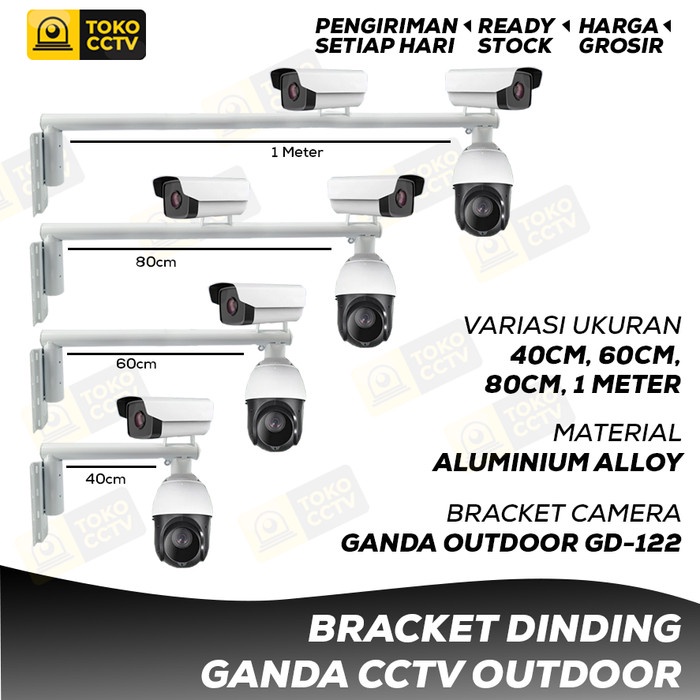 Jual Bracket Ganda CCTV Dinding Outdoor GD-122 40CM,60CM,80CM,1Meter ...
