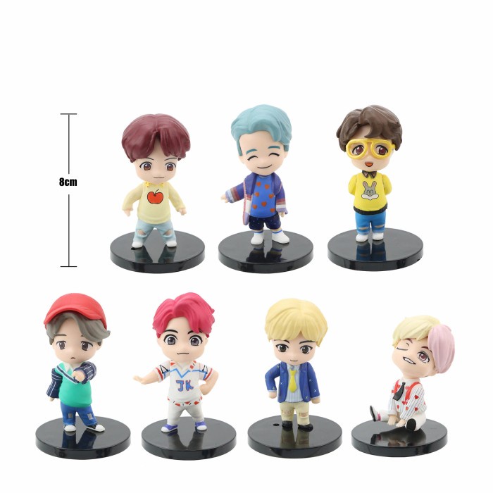 Jual (RAD) Action Figure BTS KPOP - Figure set isi 7 - chibi | Shopee ...