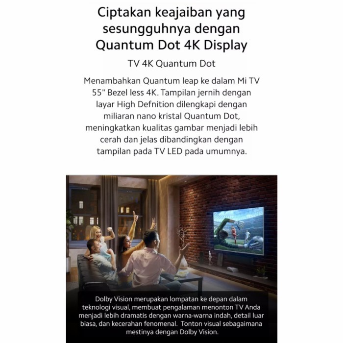 Jual Led Tv Xiaomi Mi Tv 4 55" 55 Inch Smart Tv Android Bezel Less 4K ...
