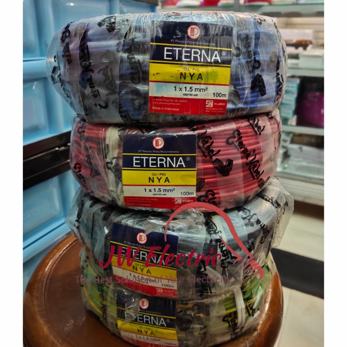 Jual Kabel Eterna NYA 1.5mm 1x1.5mm 100 Meter | Shopee Indonesia
