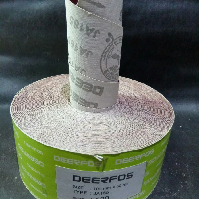 Jual Deerfos Ja 165 Grit 80 Amplas Roll Kain Abrasive Cloth 50Mtr | Shopee Indonesia