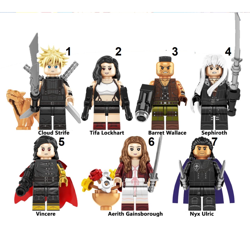 Jual Final Fantasy VII 7 FF7 FFVII Cloud Sephiroth Tifa Barret Vincere ...