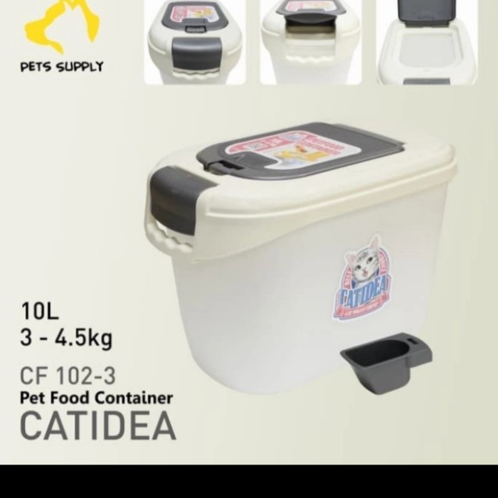 Jual Catidea Petfood Container 3Kg - 5Kg (10L) | Shopee Indonesia