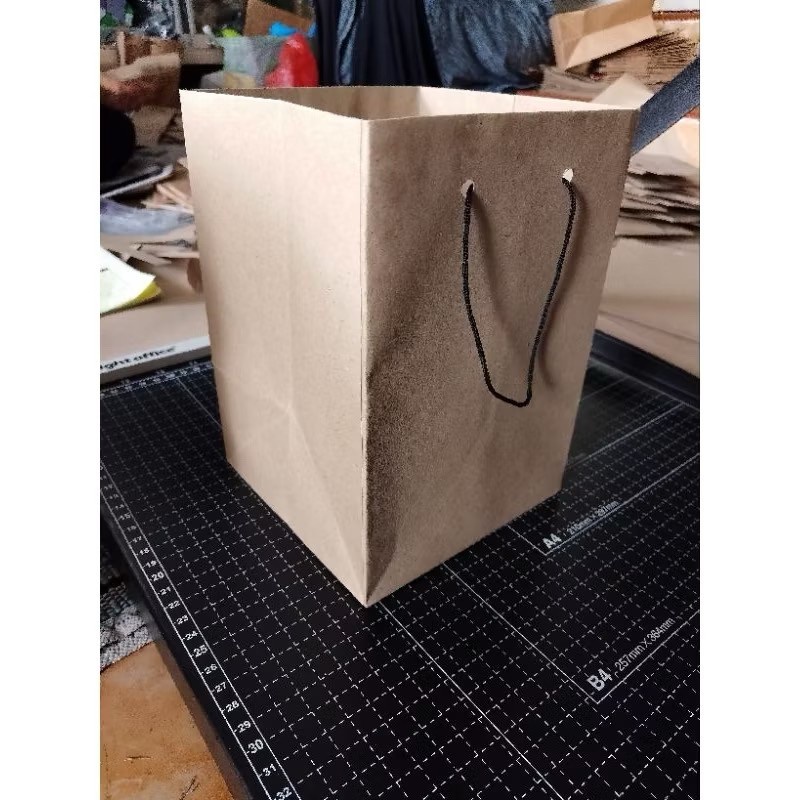 Jual Paper Bag Coklat Polos Ukuran 14x14x20 (paket 12pcs) |Tas kertas ...