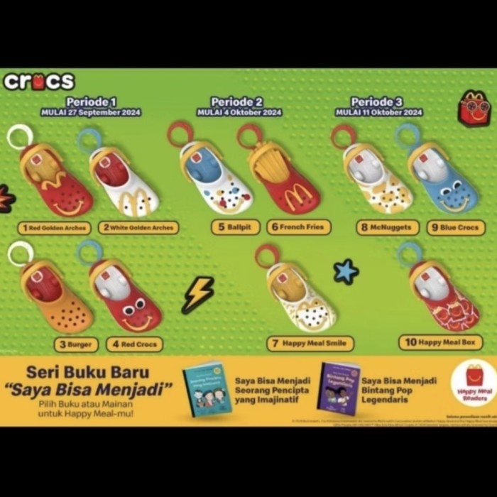 Jual Happy Meal Mcd Mcdonalds Crocs Set | Shopee Indonesia