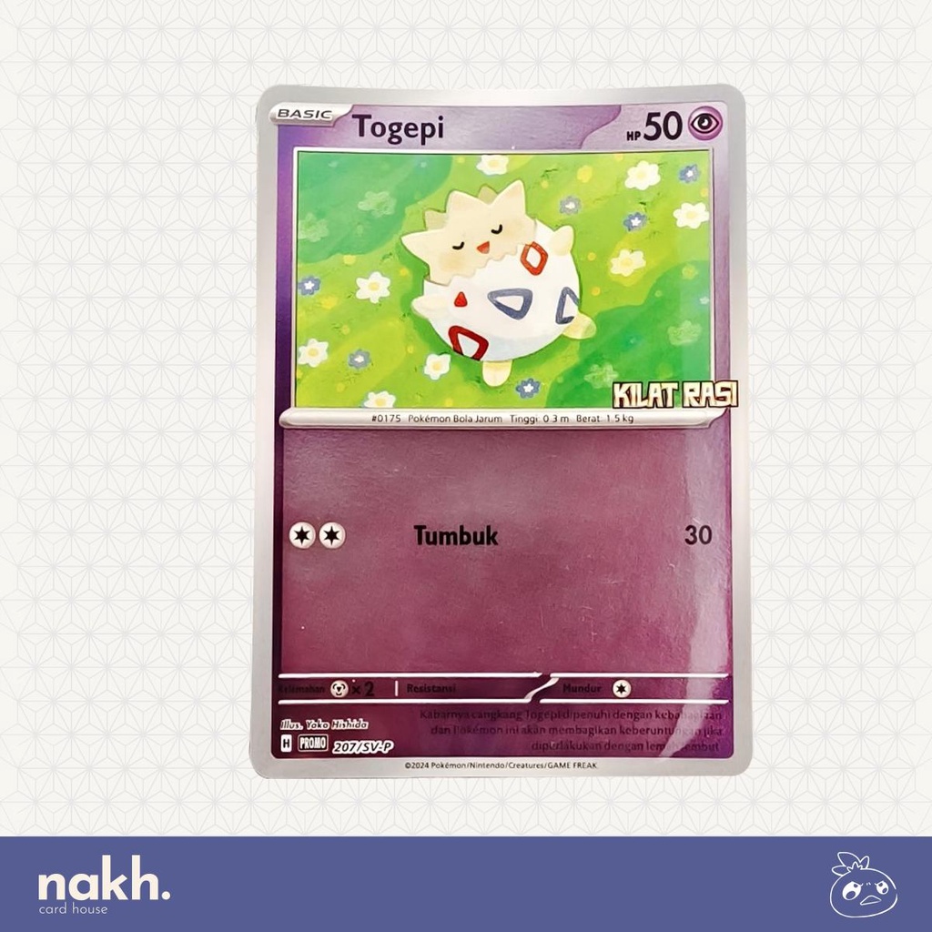 Jual Kartu Pokemon TCG Indonesia Promo Kilat rasi Indomaret Togepi ...