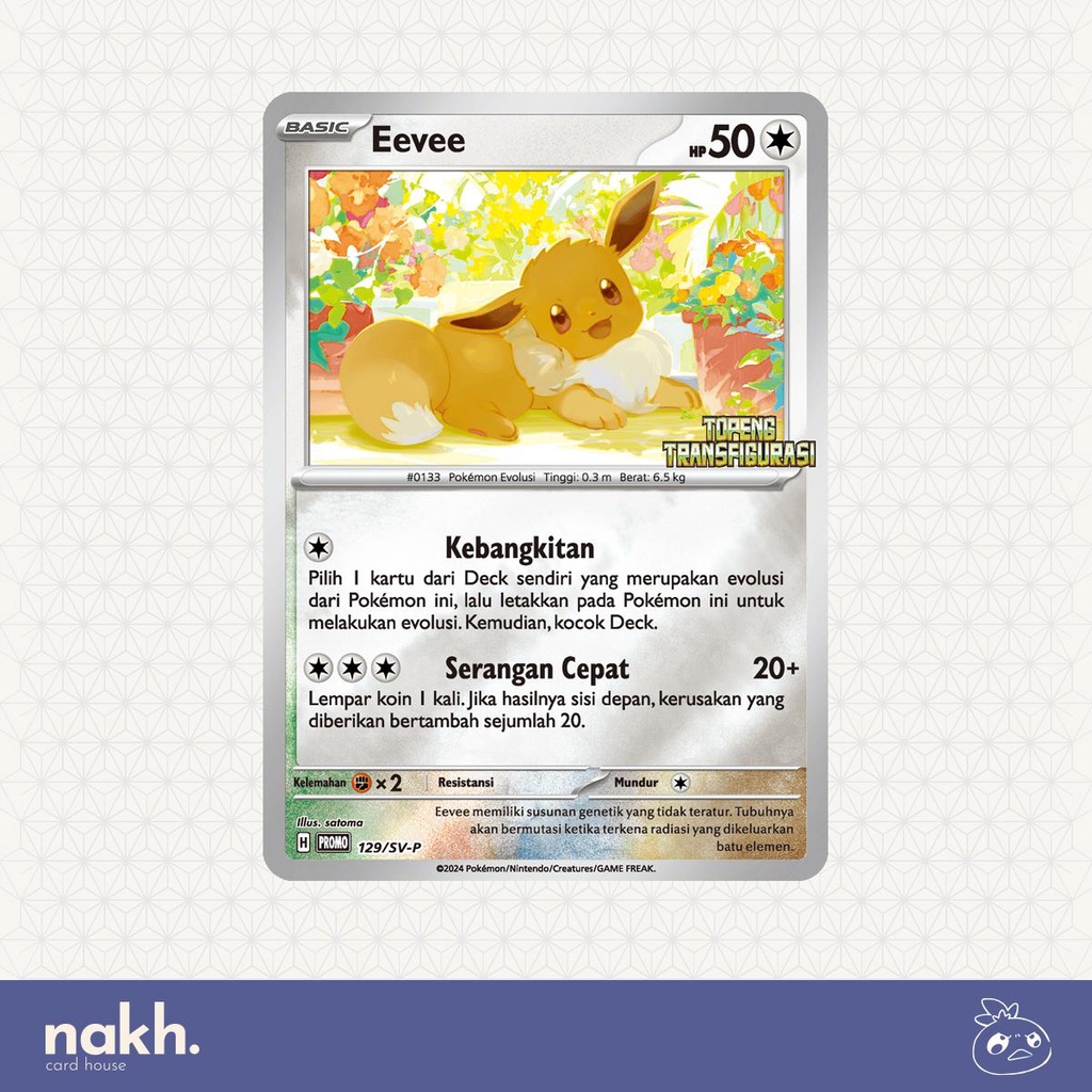 Jual Kartu Pokemon TCG Indonesia Promo Topeng Transfigurasi Indomaret eevee | Shopee Indonesia