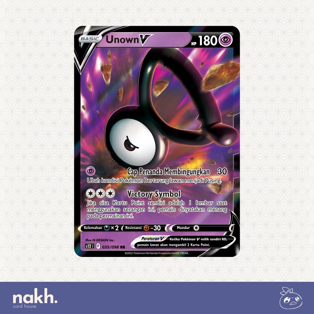 Jual Kartu Pokemon TCG Indonesia Pemicu Paradigma s12 035/098 Unown V ...