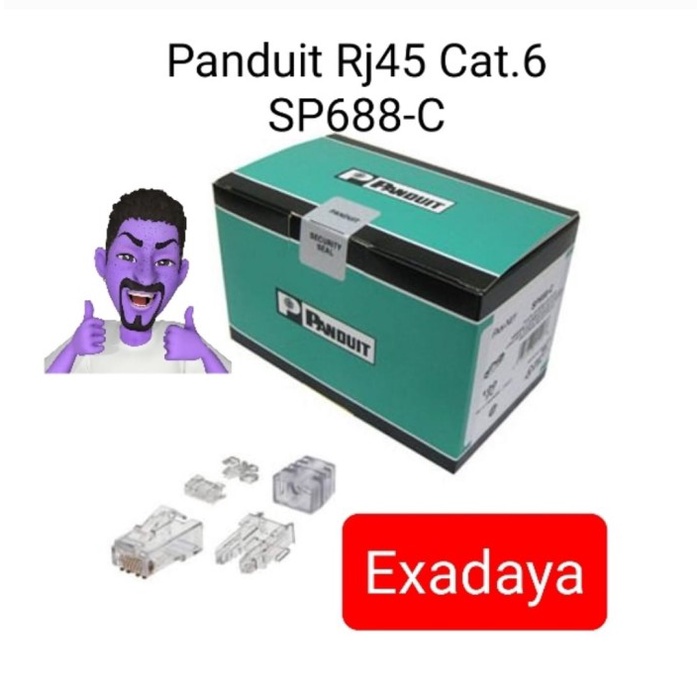 Jual Panduit SP688c Connector cat6 / Cat 6 RJ45 SP688-C Modular Plug ...