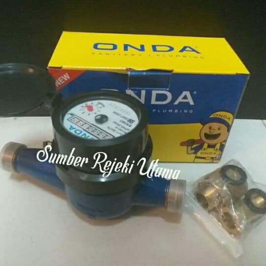 Jual Unik Water Meter Onda 1/2" Inch Flow Meter / Water Meter Brass Onda. | Shopee Indonesia