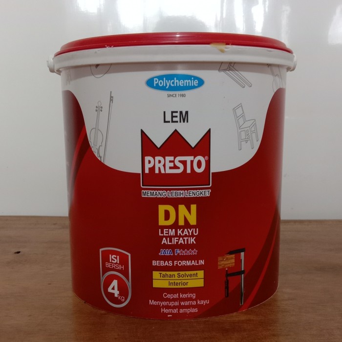 Jual TERBARU! lem presto/lem kayu presto DN 4kg | Shopee Indonesia