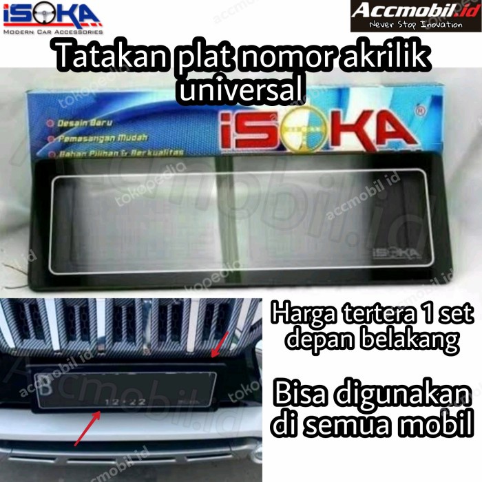 Jual Tatakan plat nomor akrilik mobil universal | Shopee Indonesia