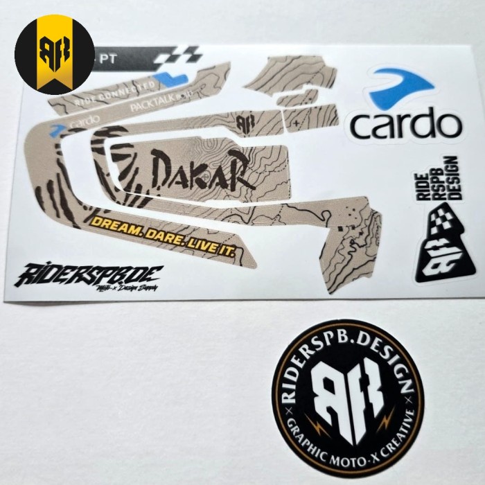 Jual Garskin Decal Sticker Intercom Cardo PT Bold- DAKAR PT | Shopee ...