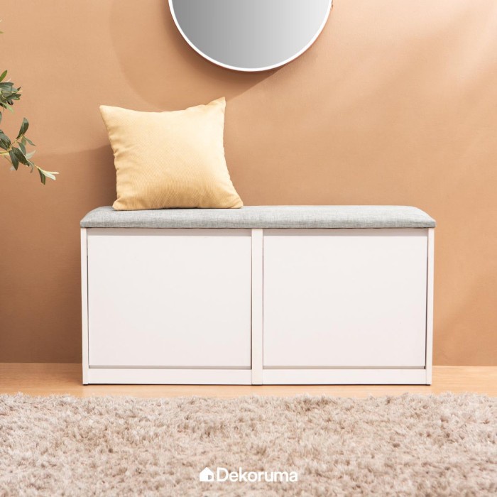 Jual DEKORUMA KEIJI RAK SEPATU LAYER PUFF DENGAN TEMPAT DUDUK / BENCH ...