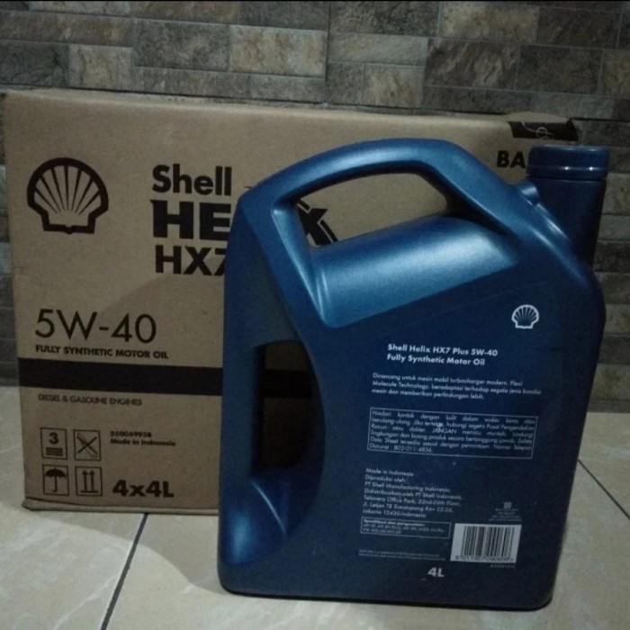 Jual SHELL HELIX HX7 PLUS 5W40 FULLY SYNTHETIC UK 4L ORIGINAL. | Shopee ...