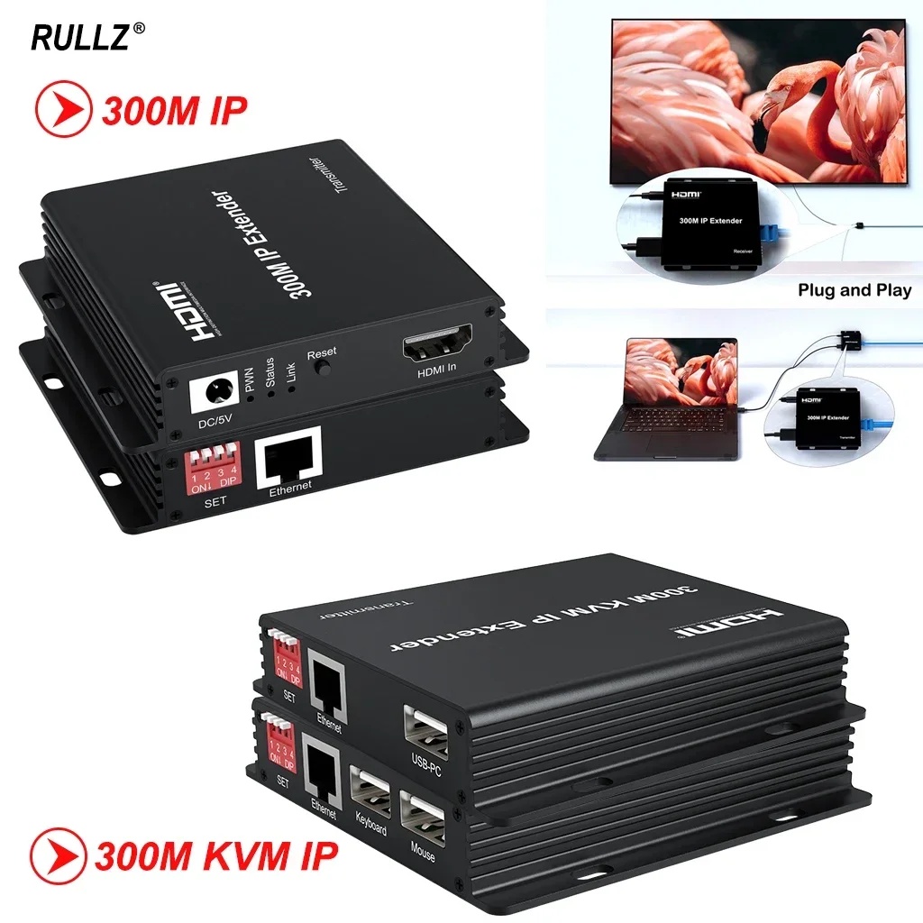 Jual BARU 300M HDMI IP Extender Over Cat5e Cat6 Rj45 Ethernet Cable ...