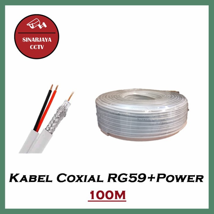 Jual kabel cctv RG59 +power 100m | Shopee Indonesia