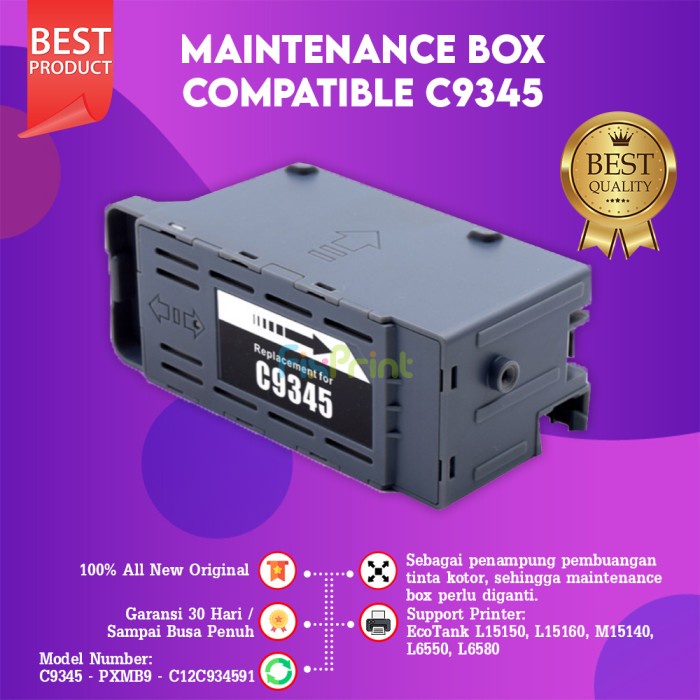 Jual Maintenance Box C9345 Epson L6580 L8050 L18050 Kotak Pemeliharaan New | Shopee Indonesia
