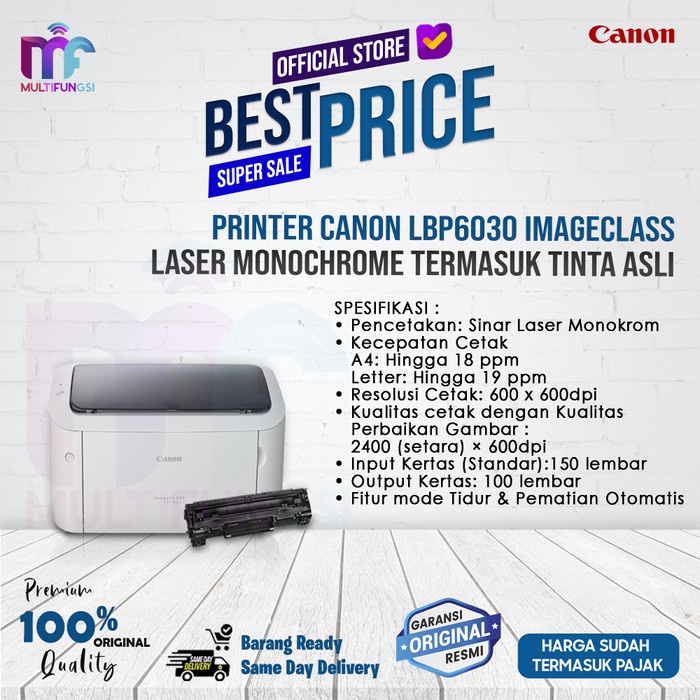 Jual Printer Canon LBP6030 ImageCLASS Laser Monochrome LBP 6030 ...
