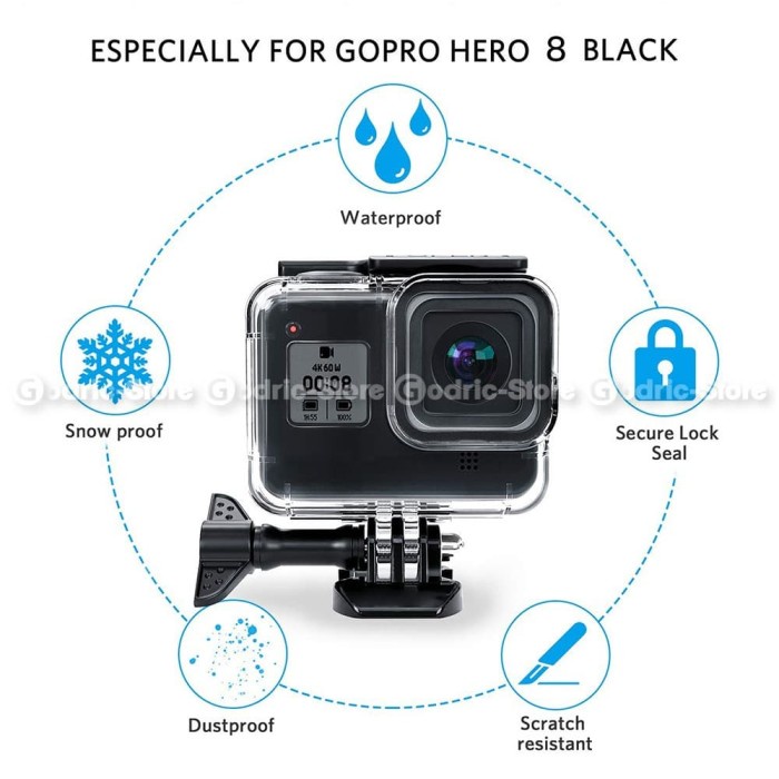 Jual [ans] - KingMa HERO8 Waterproof Case 60M Housing GoPro Hero 8 Black Original | Shopee Indonesia