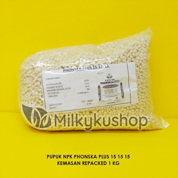 Jual PUPUK NPK PHONSKA PLUS 15 15 15 KEMASAN REPACK 1 KG | Shopee Indonesia