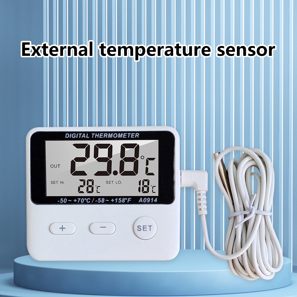 Jual Digital alarm thermometer Indoor and outdoor thermometer ...