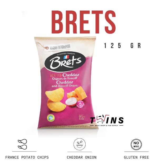 Jual BRETS (BRET'S) CHIPS CHEDDAR ONION SNACKS 125 GR | Shopee Indonesia
