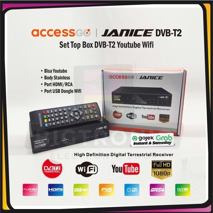 Jual Set Top Box STB DVB-T2 Wifi AccessGo Body Full Metal bisa tv ...