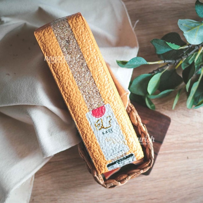 Jual HJK Kaze Organic Japonica Brown Rice Zero Sugar (Beras Jepang) 1kg ...