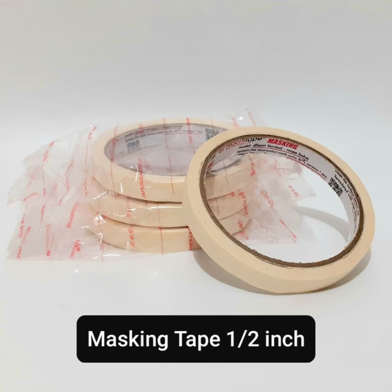 Jual [Per 1 Dus] Lakban Kertas / Masking Nachi 1/2inch 12mm 20 Yard (1 ...