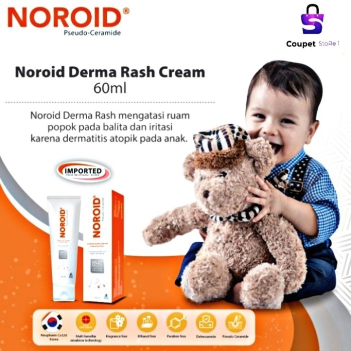 Jual Noroid Derma Rash Cream 60Ml Original / Krim Kulit Kering ...