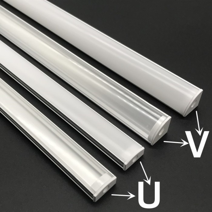 Jual 1-30Pcs/Lot 50cm Perfil Aluminio Led Corner Aluminium Profile ...