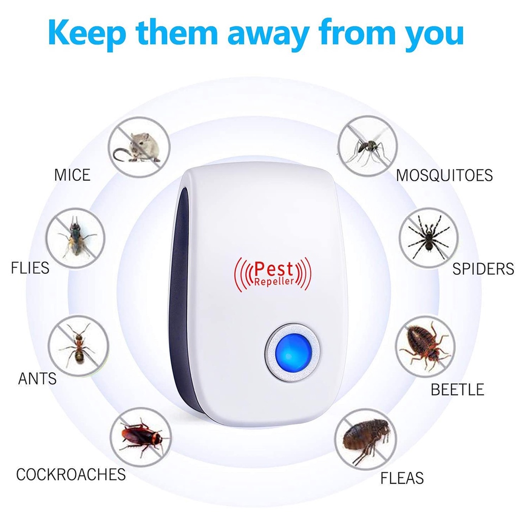 Jual Pest Reject Ultrasound Mouse Cockroach Repeller Device Insect Rats ...