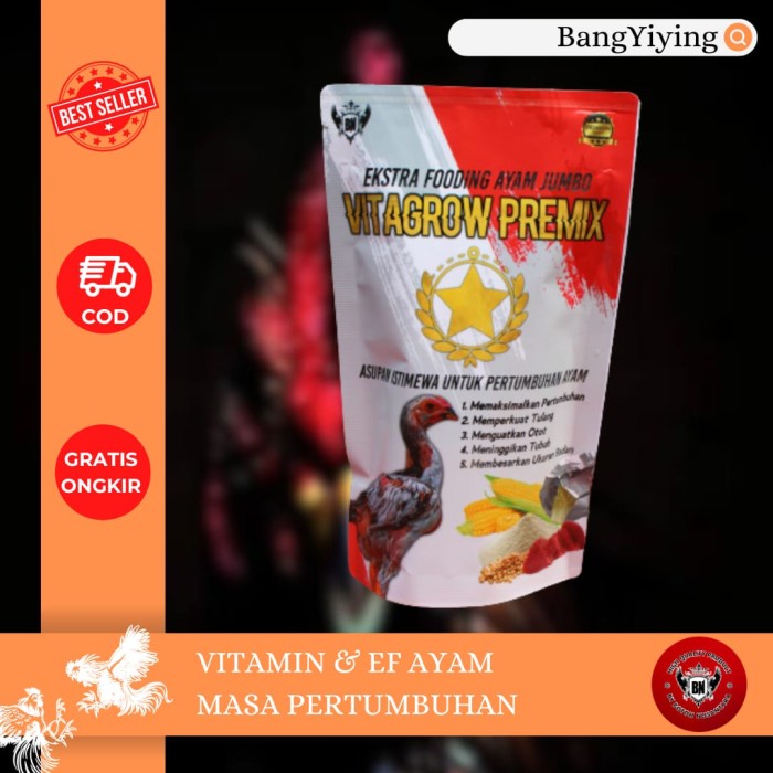 Jual VITAGROW PREMIX VITAMIN PAKAN AYAM BOTOH NUSANTARA PEMACU ...