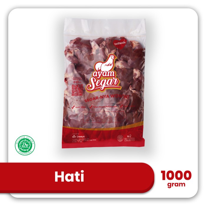 Jual HATI AYAM SREEYA 1KG CHICKEN LIVER BELFOODS JEROHAN HALAL | Shopee ...