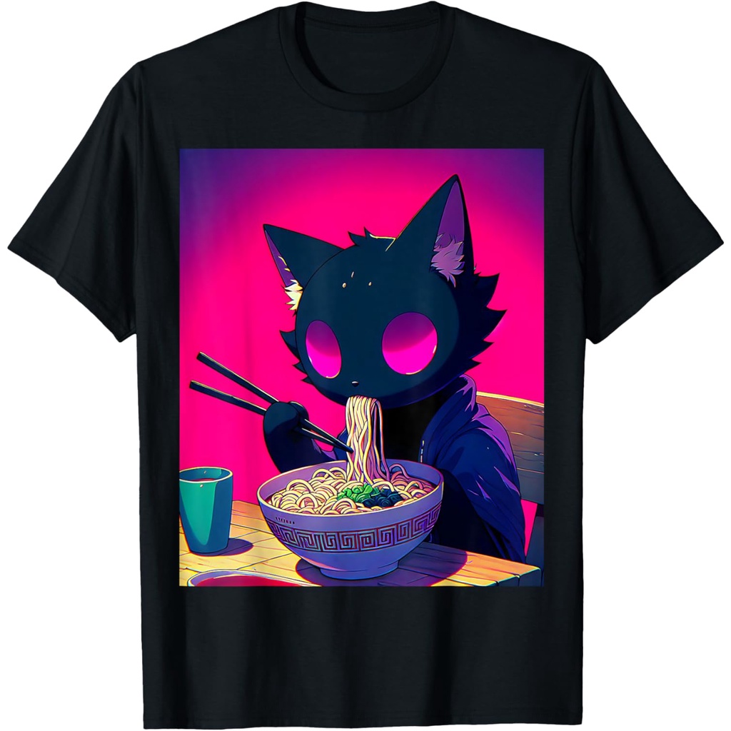 Jual Void Black Cat Makan Ramen Anime Kucing Hadiah Pria Unisex Anak ...