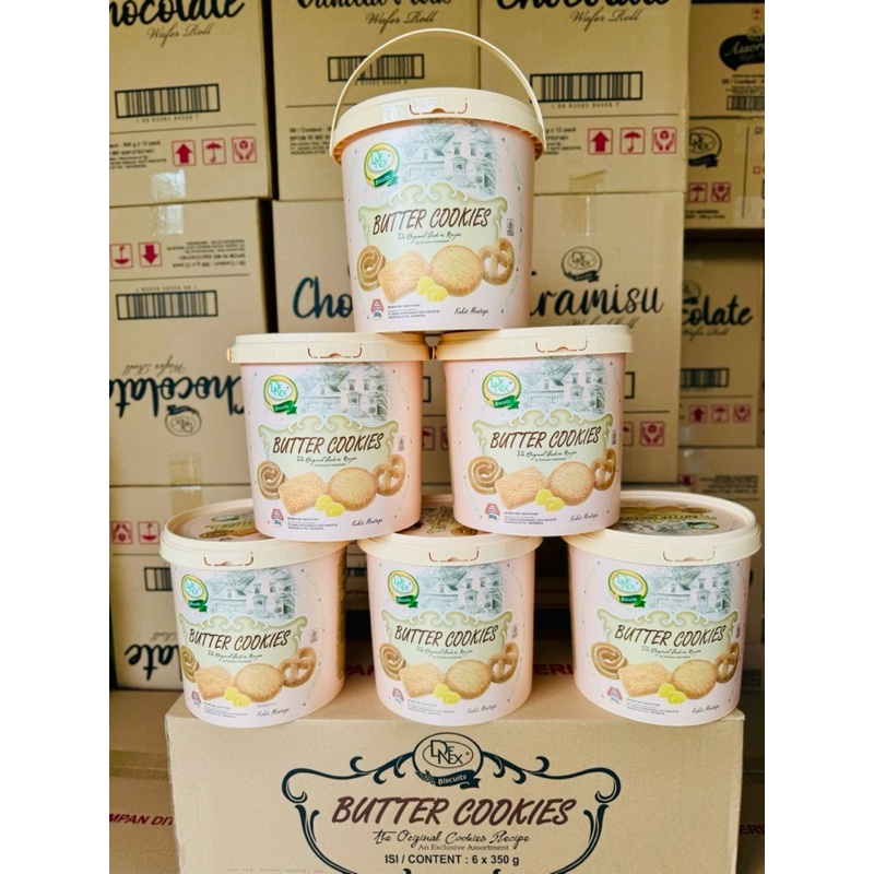 Jual Denex Butter cookies assorted black cookies golden vanila timba ...