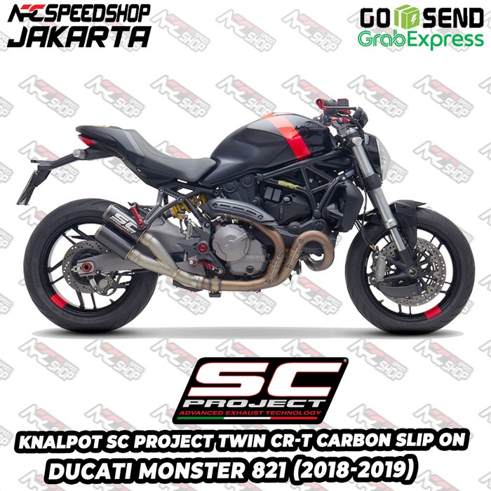 Jual Knalpot SC Project Exhaust Twin CR-T Carbon Ducati Monster 821 ...